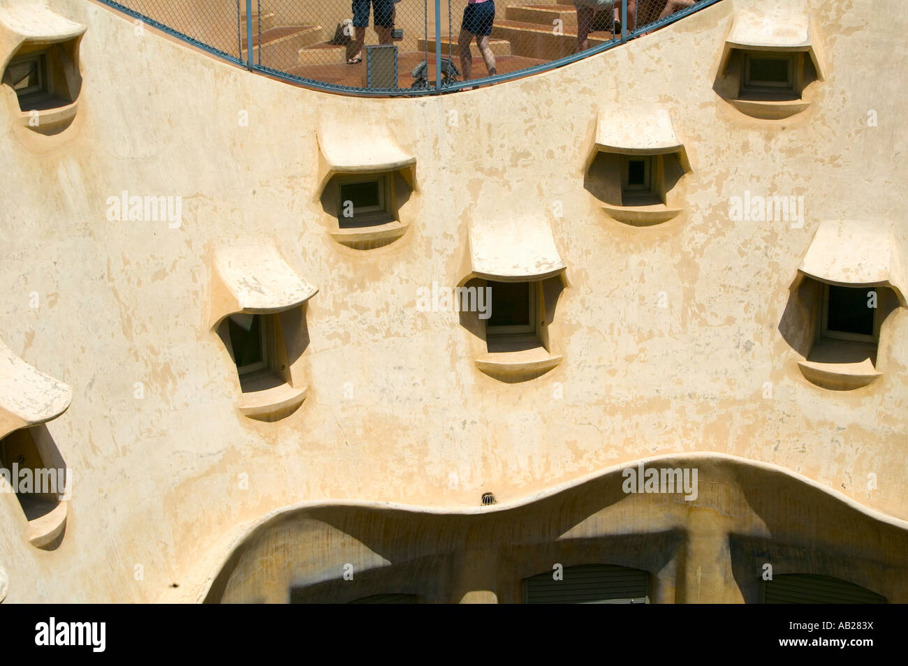 Apartment windows of Casa Mila or La Pedrera the Stone Quarry by Antoni ...
