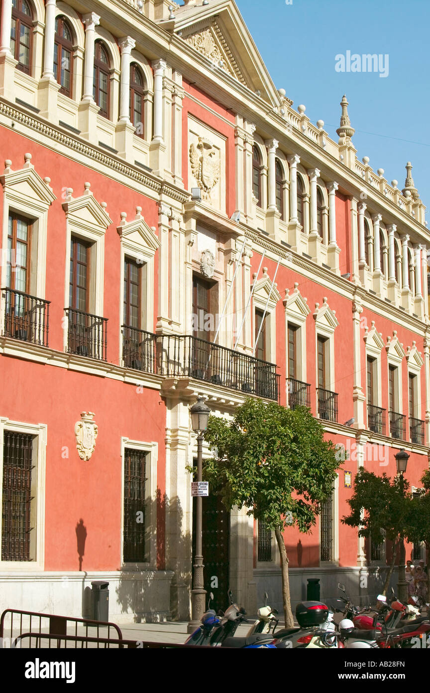 Building windows in city of Sevilla Andalucia Southern Spain Stock ...
