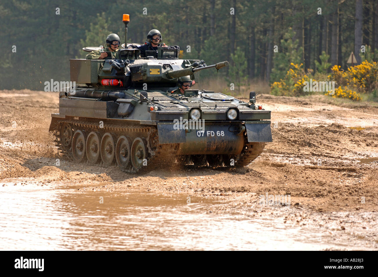 Scimitar tank during tank training at "The Armour Centre" at Bovington ...