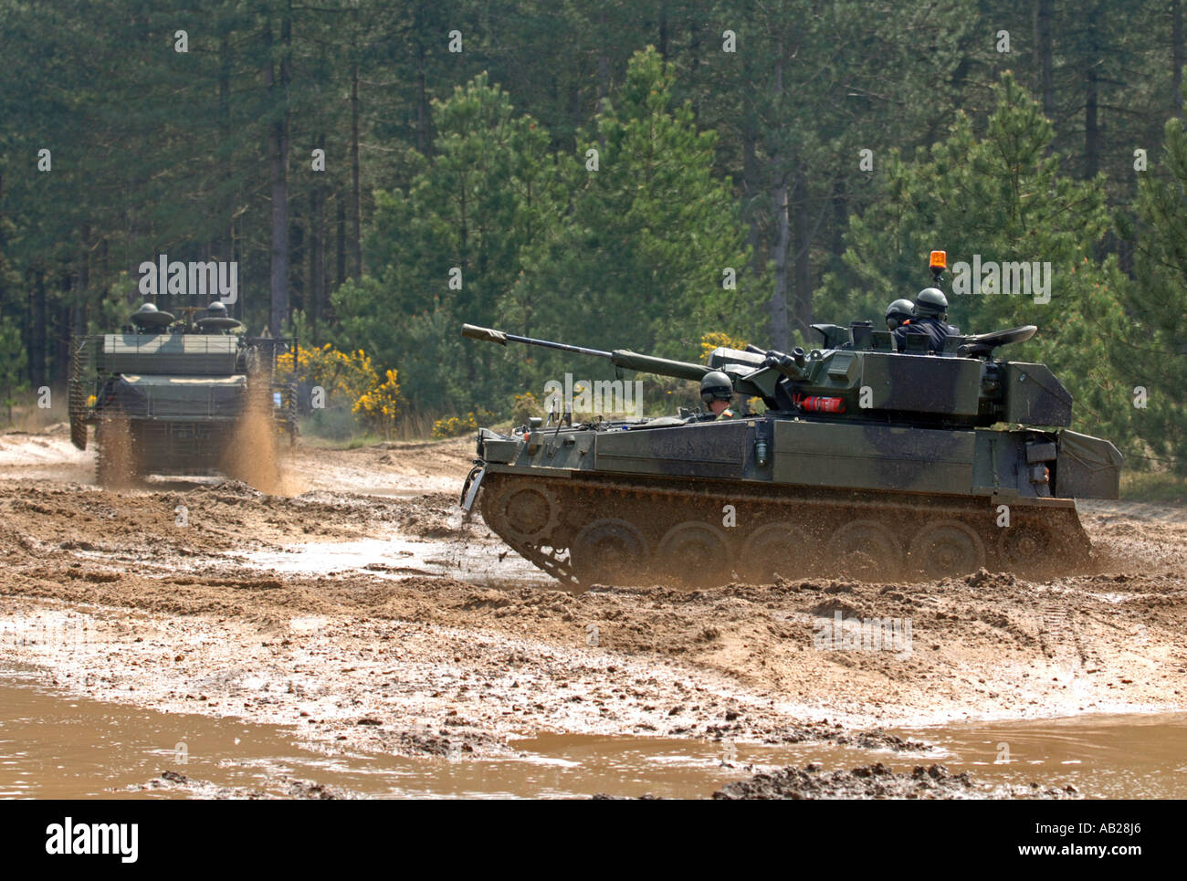 Scimitar tank during tank training at "The Armour Centre" at Bovington ...