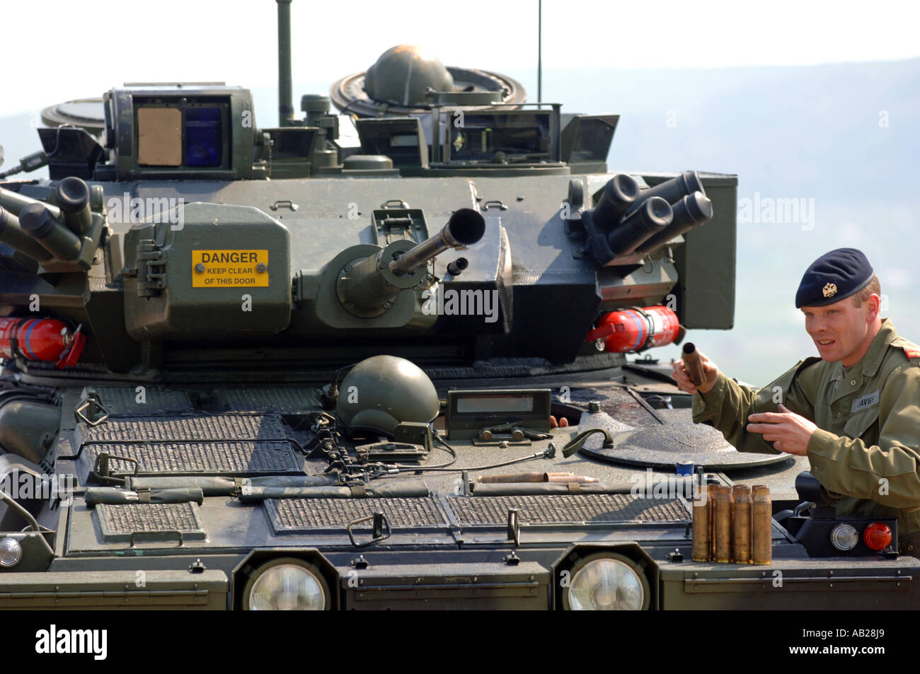 Scimitar tank during tank training at "The Armour Centre" at Bovington ...