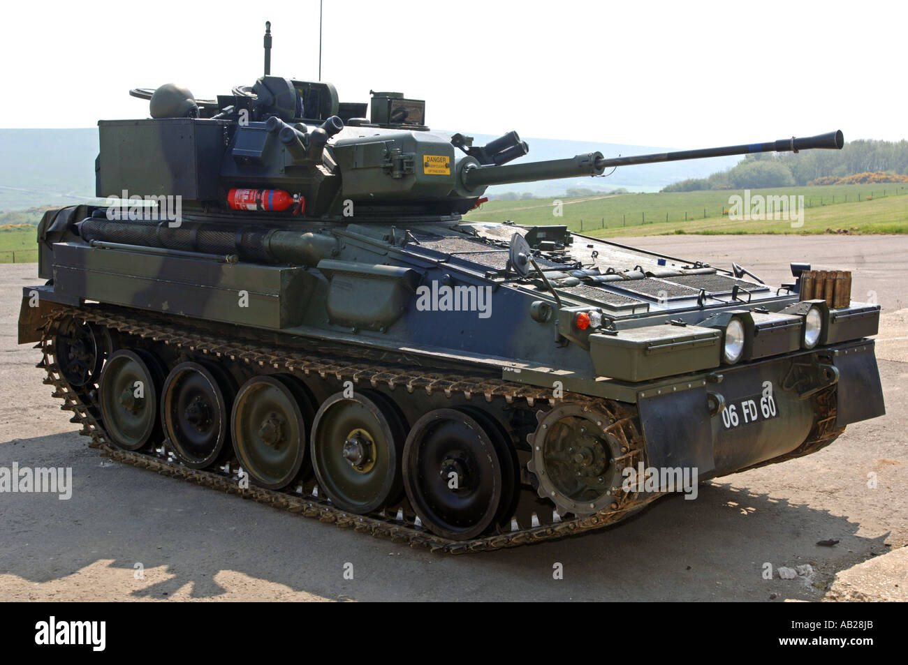 Scimitar tank during tank training at The Armour Centre at Bovington in ...
