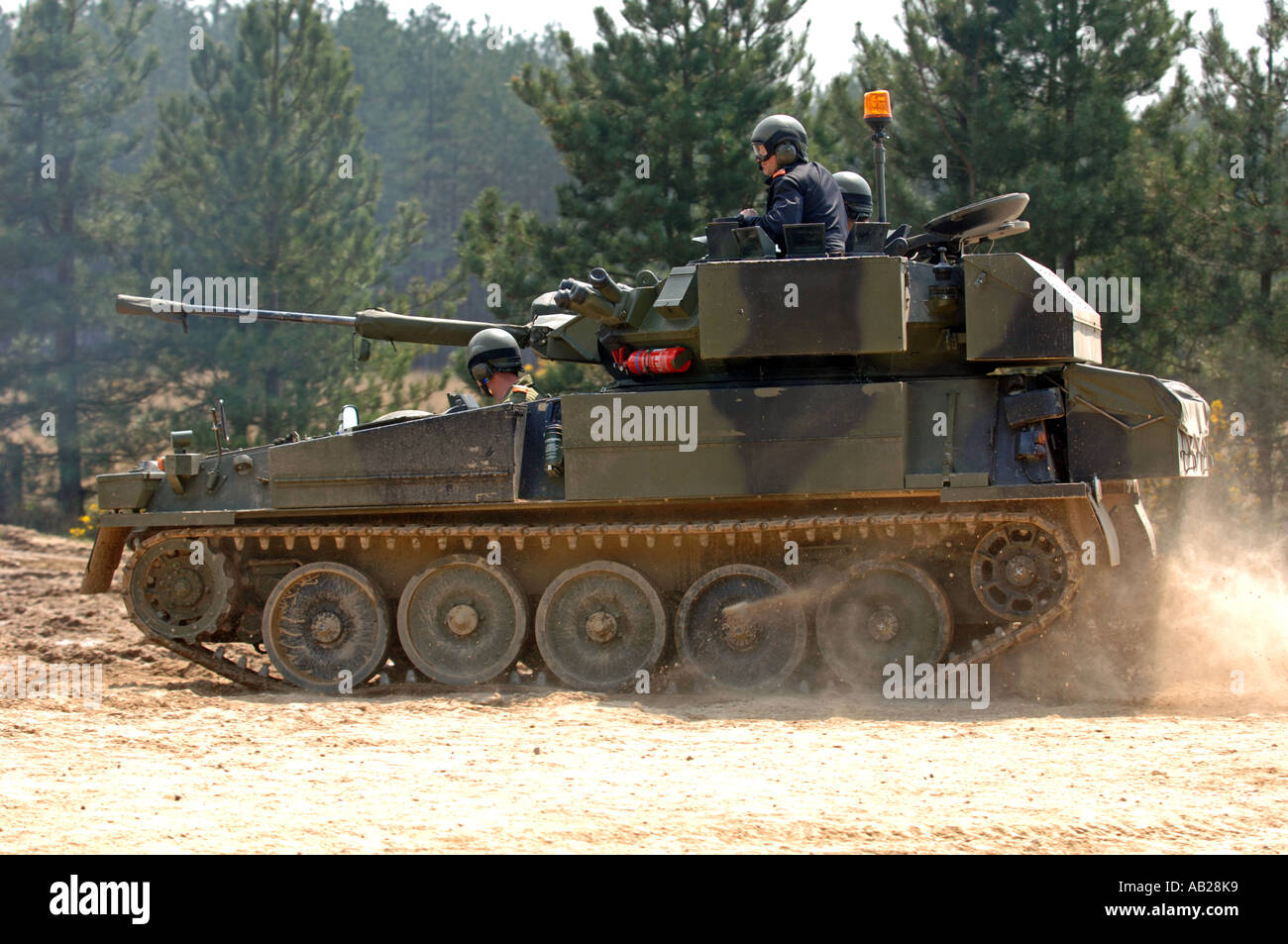 Scimitar tank during tank training at "The Armour Centre" at Bovington ...