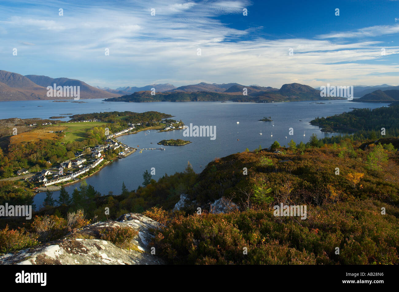 Plockton Loch Kishorn Loch Carron Wester Ross Scotland UK Stock Photo ...