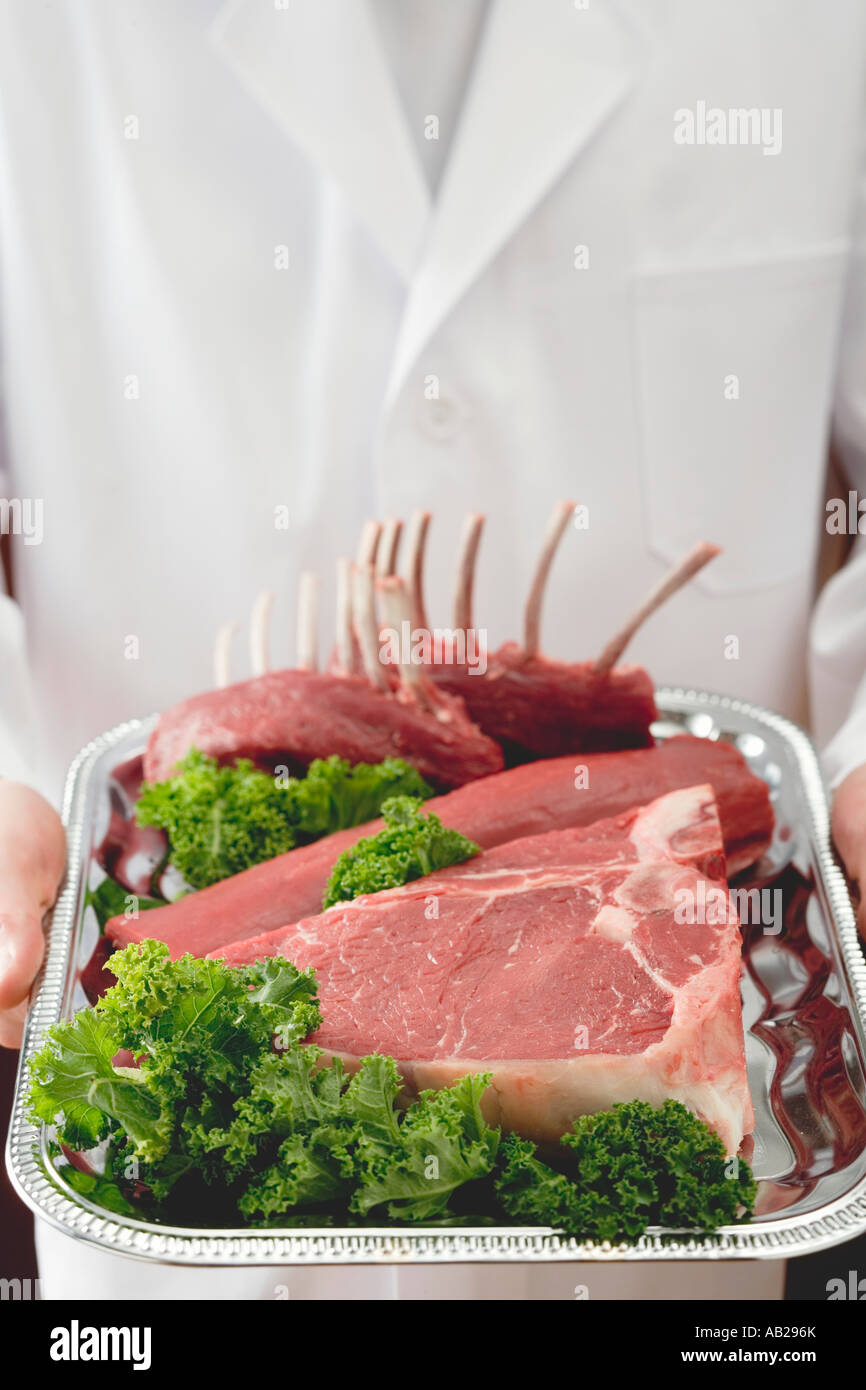 T bone steak beef fillet and racks of lamb FoodCollection Stock Photo ...
