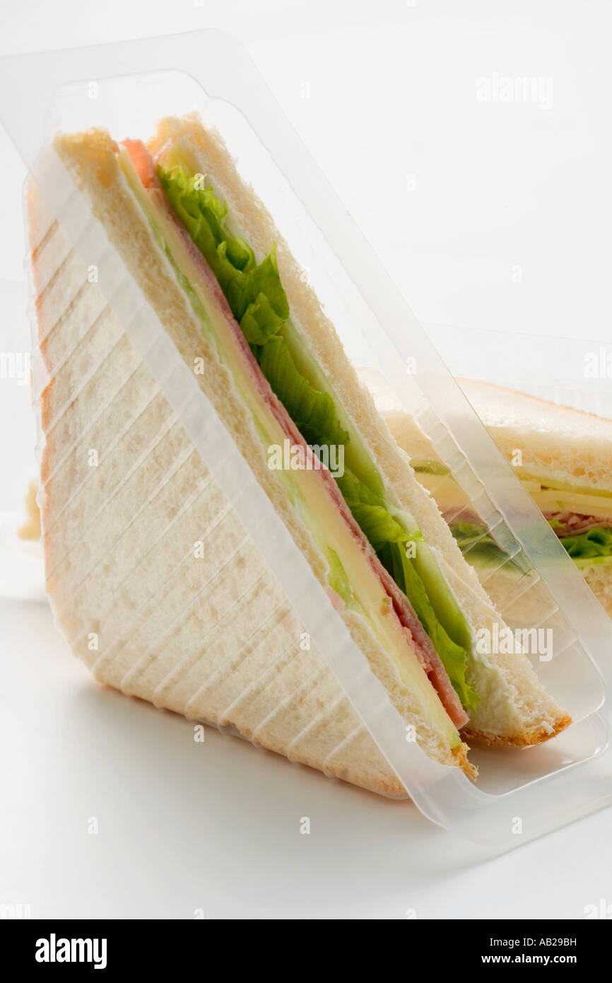Ham and cheese sandwiches in packaging FoodCollection Stock Photo - Alamy