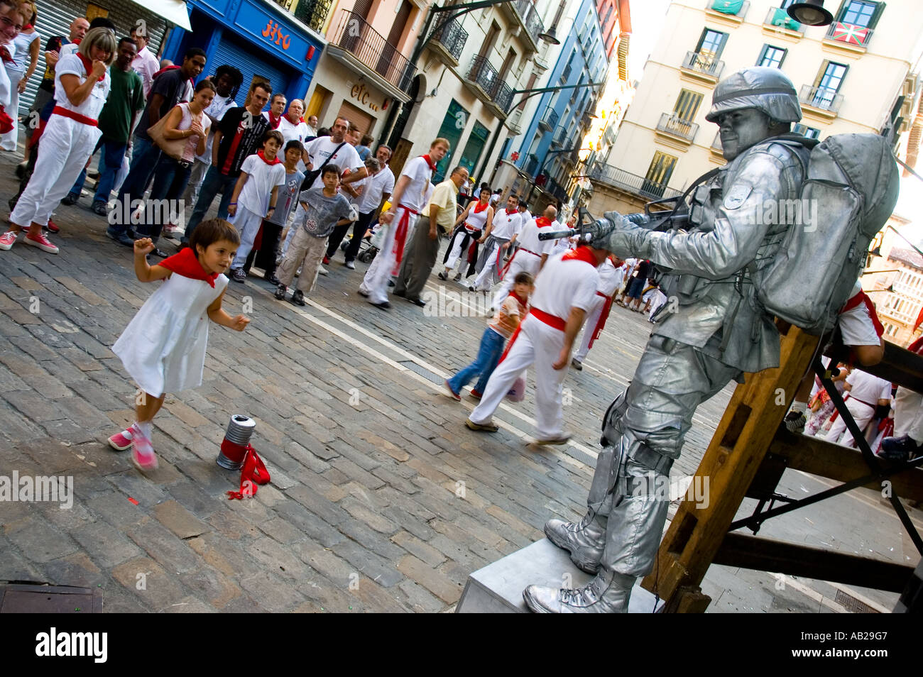 Fiesta de San Fermin, Pamplona, Navarra, Spain Stock Photo - Alamy
