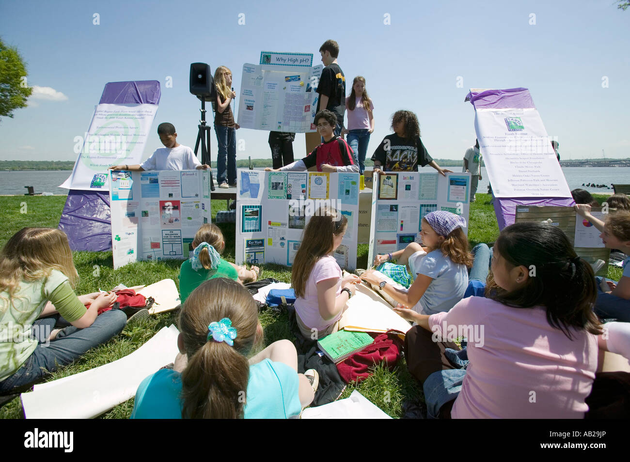 Students discuss Earth Force environmental Project on Earth Day ...