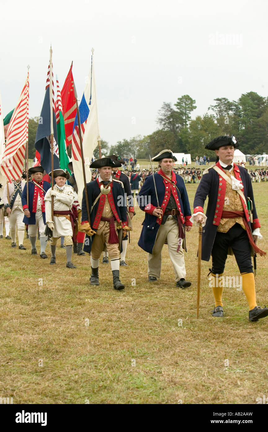 Regimental flag procession at the 225th Anniversary of the Victory at ...