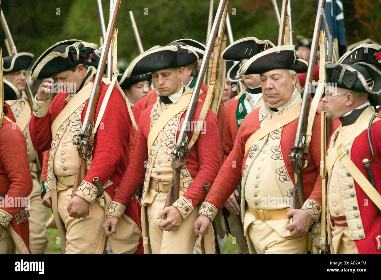 The British march to Surrender Field at the 225th Anniversary of the ...