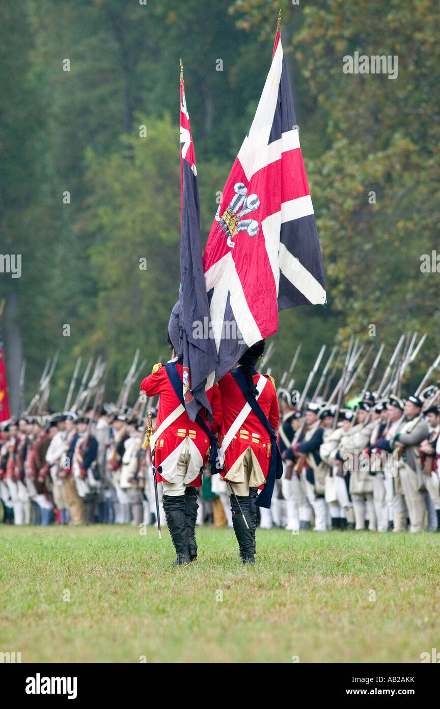 British flag and British troops at Surrender Field at the 225th ...
