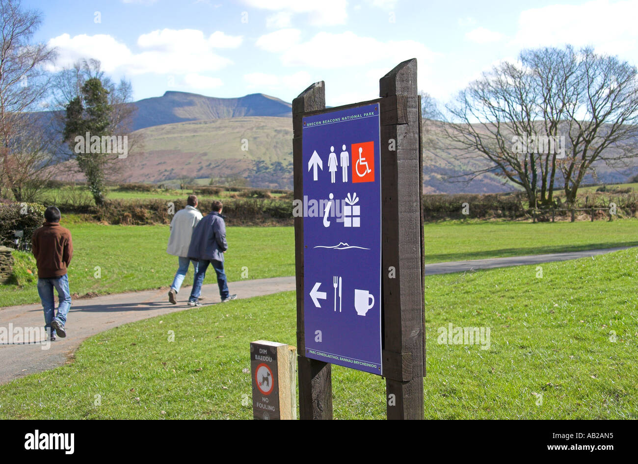 People Signpost Brecon Mountain Visitor Centre Brecon Beacons Mid Wales ...