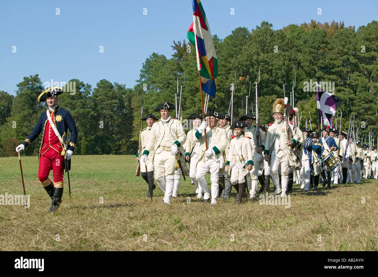French on the march in re enactment of Attack on Redoubts 9 10 where ...