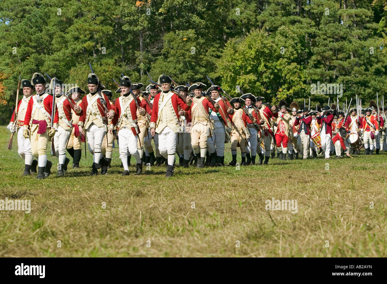 British on the march in re enactment of Attack on Redoubts 9 10 where ...