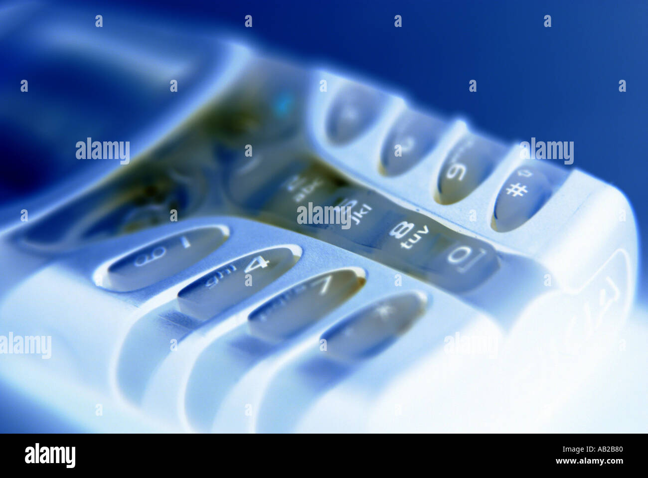 Mobile Phone close up reversed colours Stock Photo - Alamy