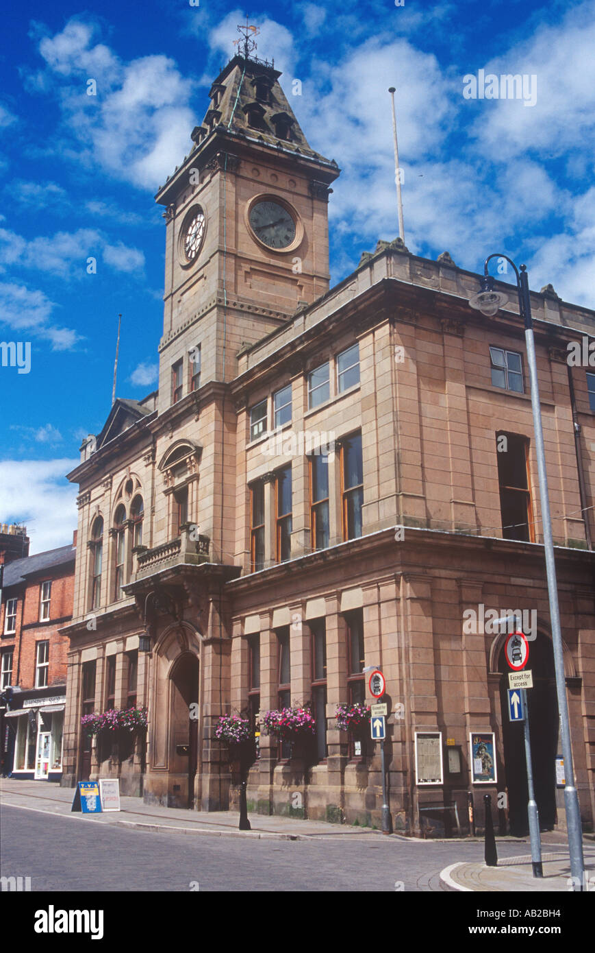 Town Hall Welshpool Mid Wales Stock Photo - Alamy