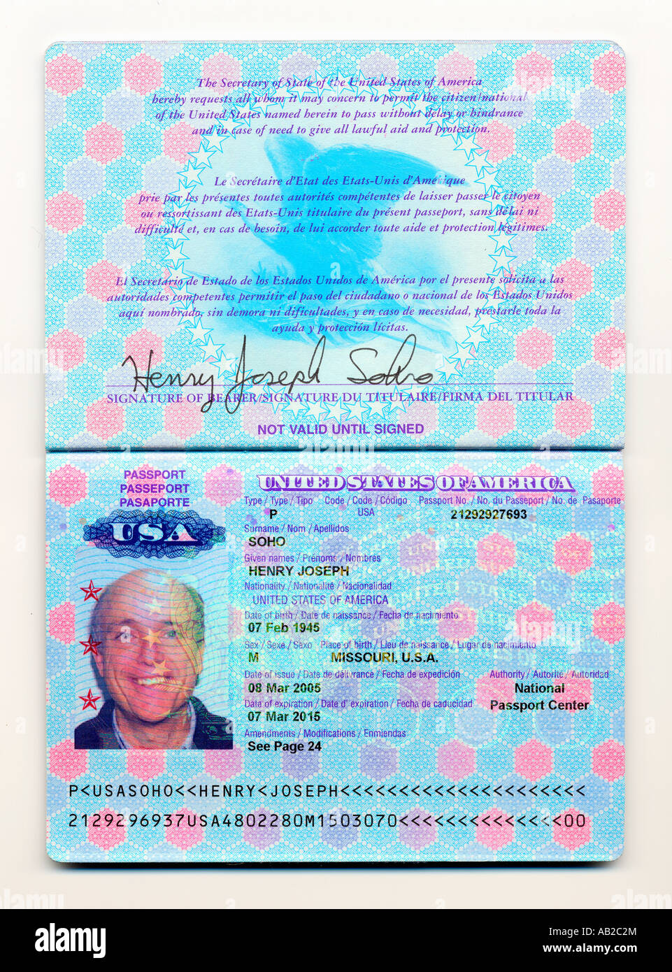 Facsimile passport hi-res stock photography and images - Alamy