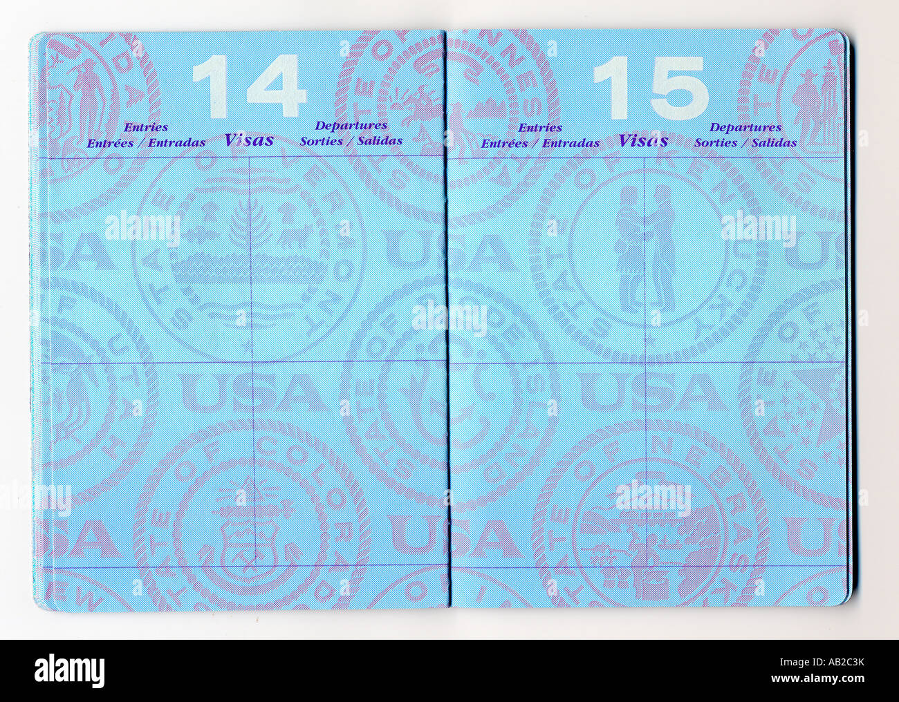 Usa Passport Pages Hi Res Stock Photography And Images Alamy