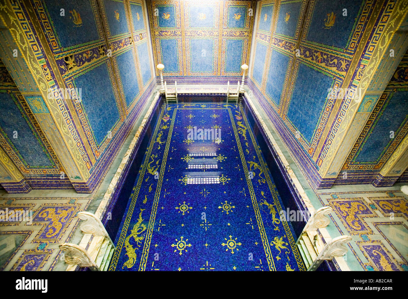 Indoor Roman Pool at Hearst Castle San Simeon California where many ...