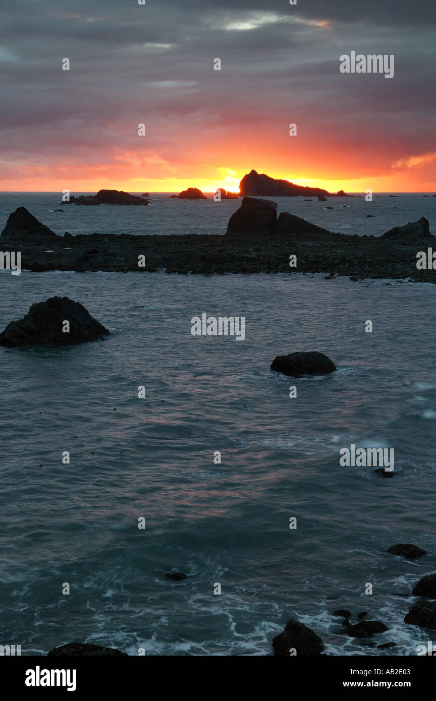 Sunset in Crescent City California Stock Photo - Alamy