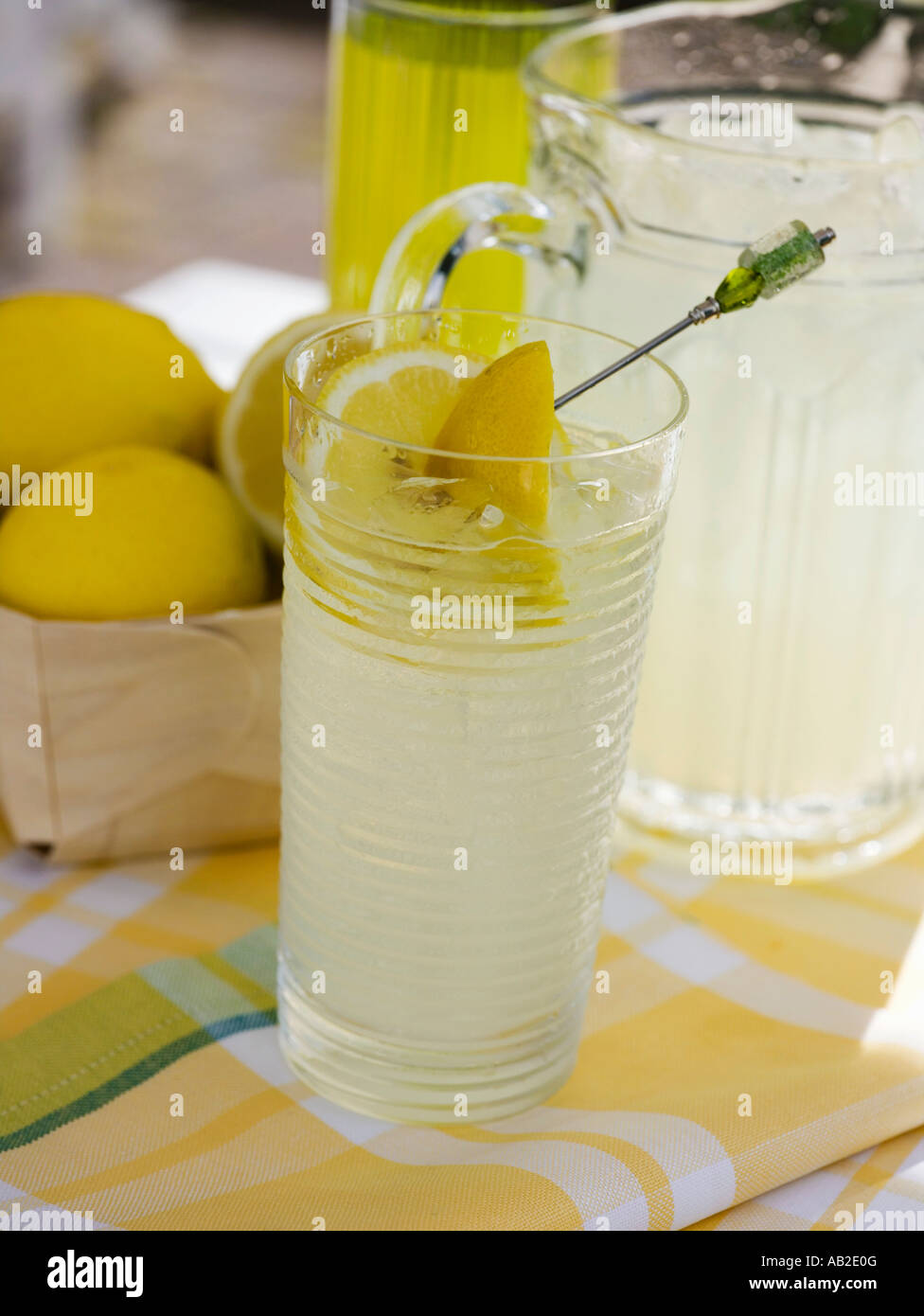 Lemonade in glass and jug FoodCollection Stock Photo - Alamy