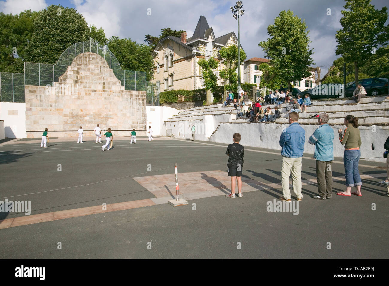 Local villagers in Sare France in Basque Country on the Spanish French ...