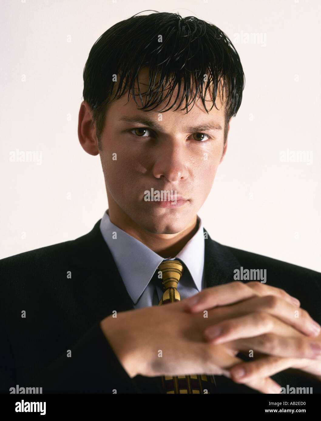Man thinking seriously Stock Photo - Alamy