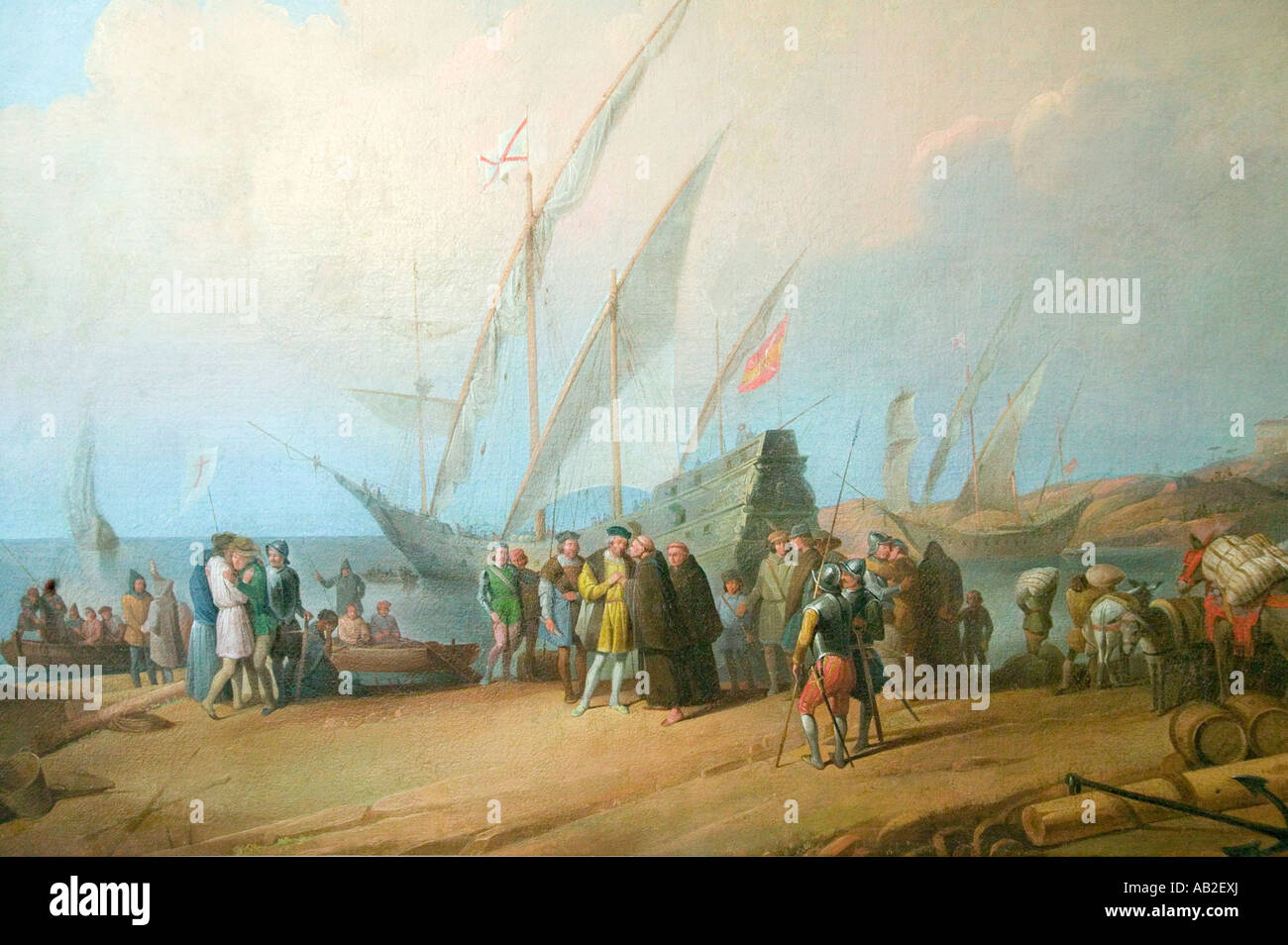 Painting by Escudo de Cristobal Colon depicting the Coat of Arms of ...