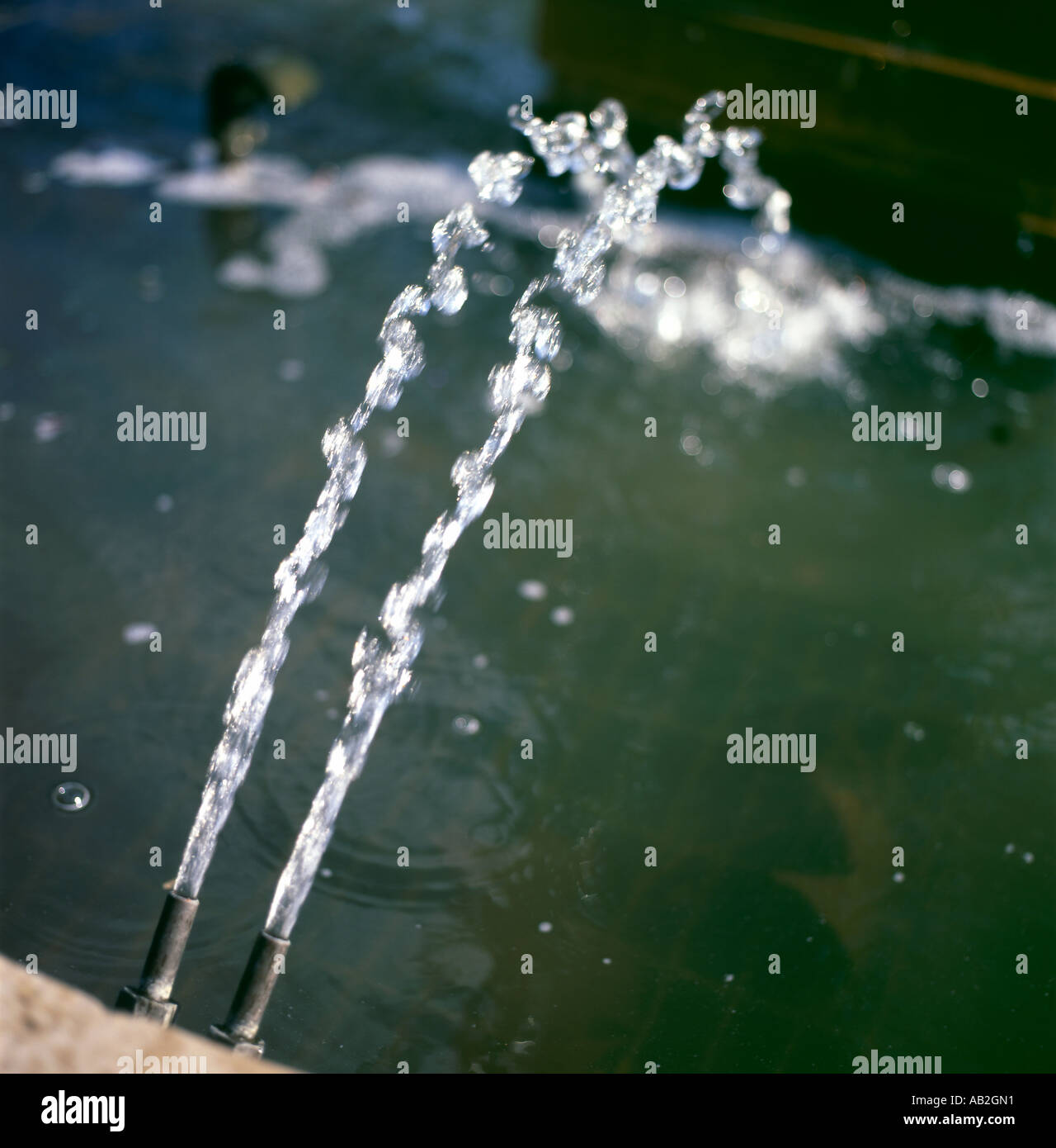 Water spurting in a Hyde Park fountain London England UK Stock Photo ...