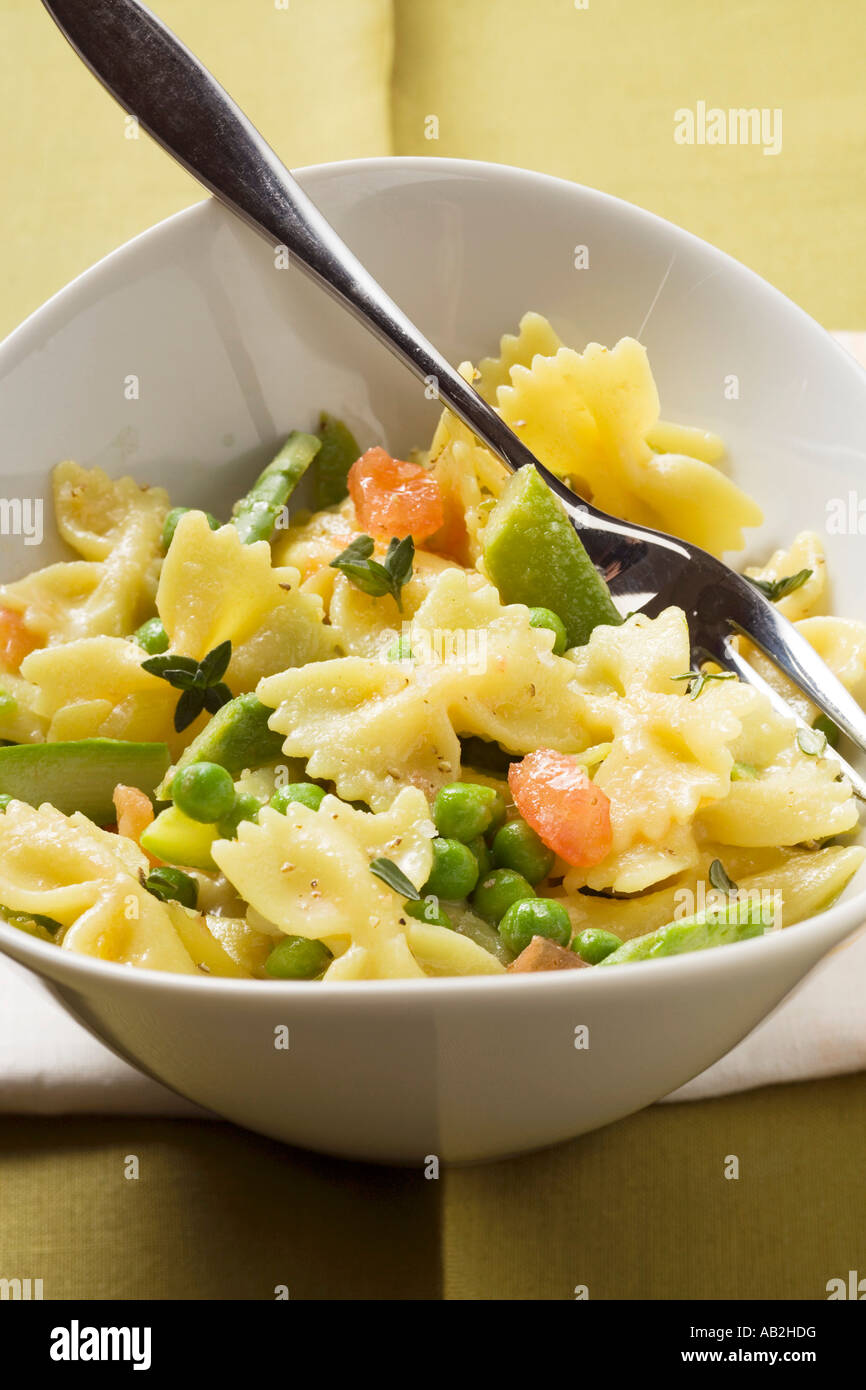 Farfalle with vegetables FoodCollection Stock Photo - Alamy