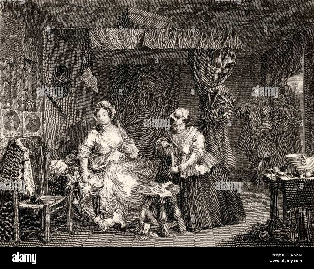 The Harlot's Progress. Apprehended by a magistrate. From the original ...