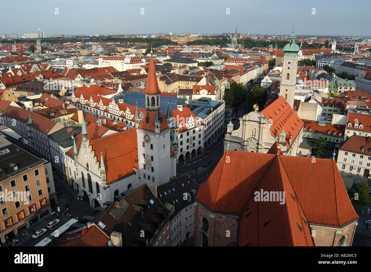 View over Munich from Peterskirche Munich Germany Stock Photo - Alamy