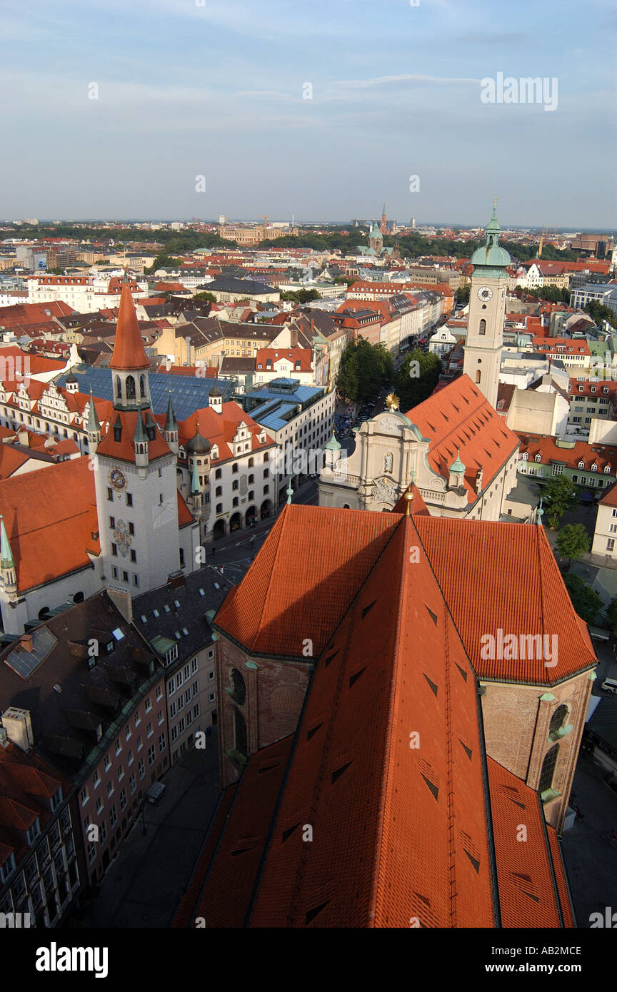 View over munich from Peterskirche Munich Germany Stock Photo - Alamy