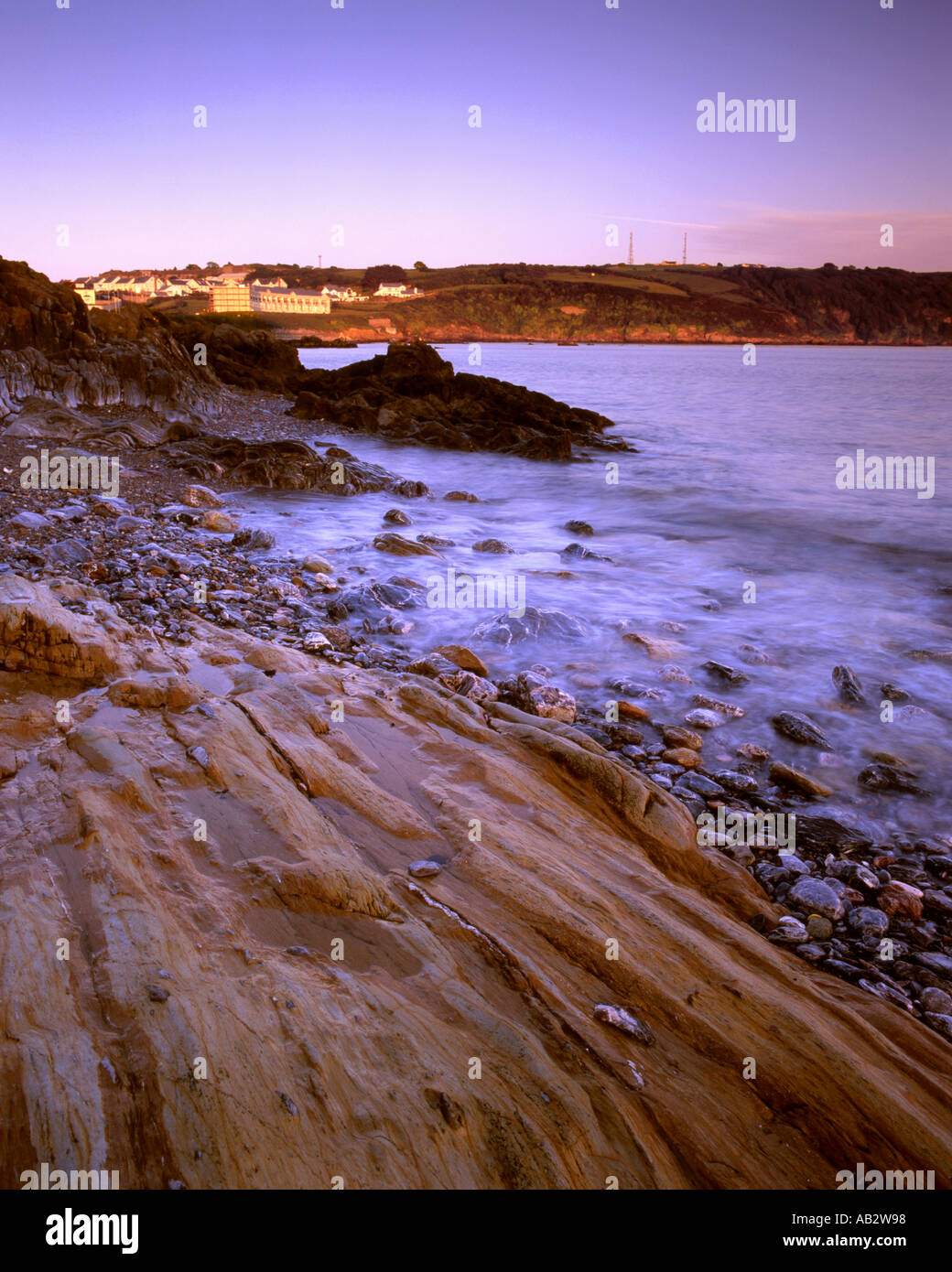Mountbatten Bay Plymouth Devon at sunset with view to Staddon Heights ...