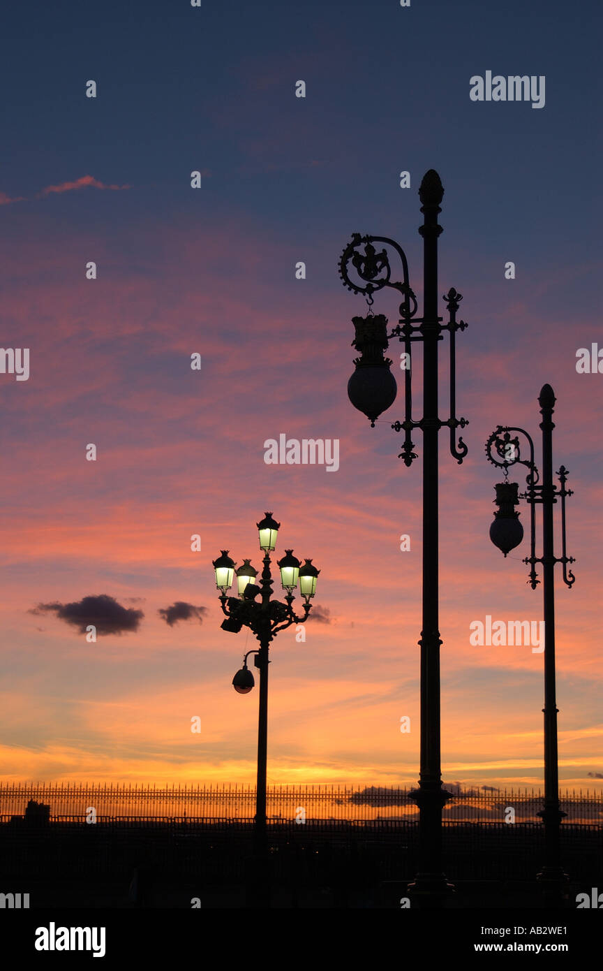 Sunset outside Palacio Real Madrid Spain Stock Photo - Alamy