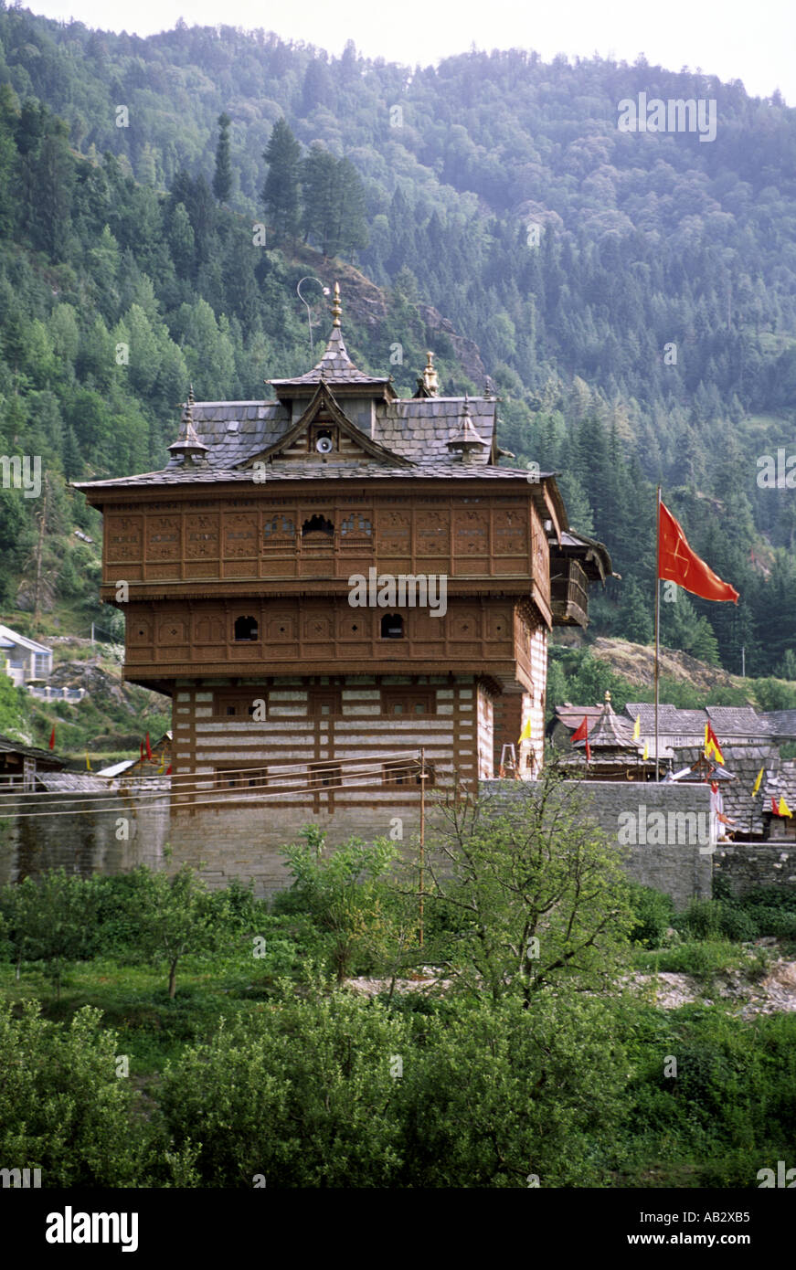 View of Bhimakali Temple and Palace complex Sarahan Himachal Pradesh ...
