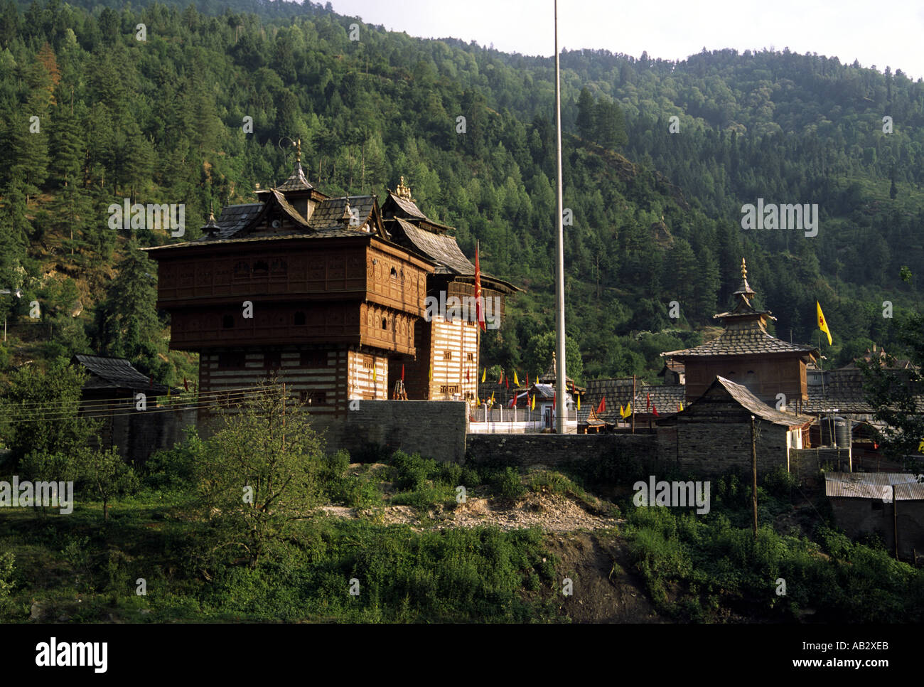 View of Bhimakali Temple and Palace complex Sarahan Himachal Pradesh ...