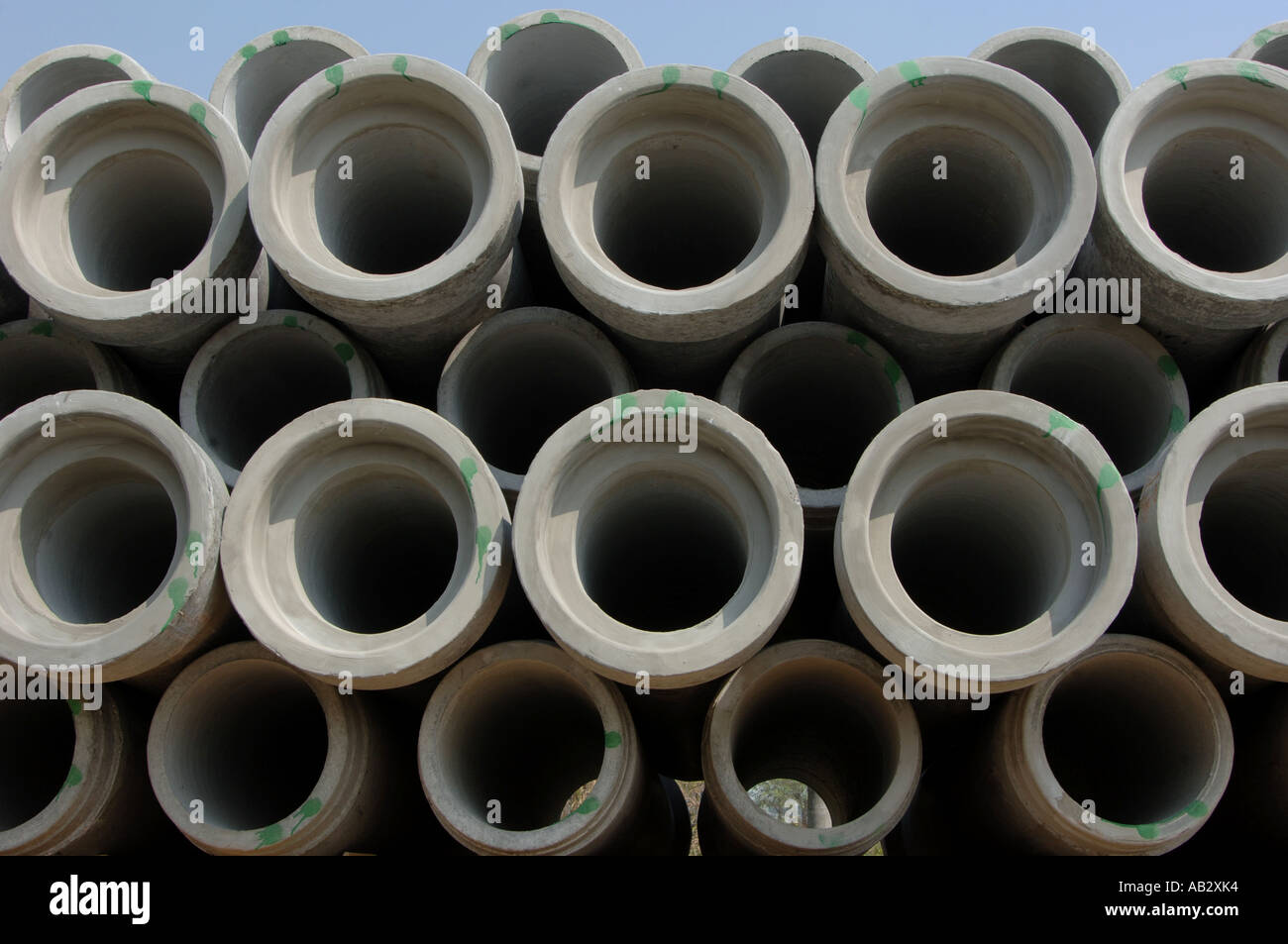 concrete tubes for construction Stock Photo - Alamy