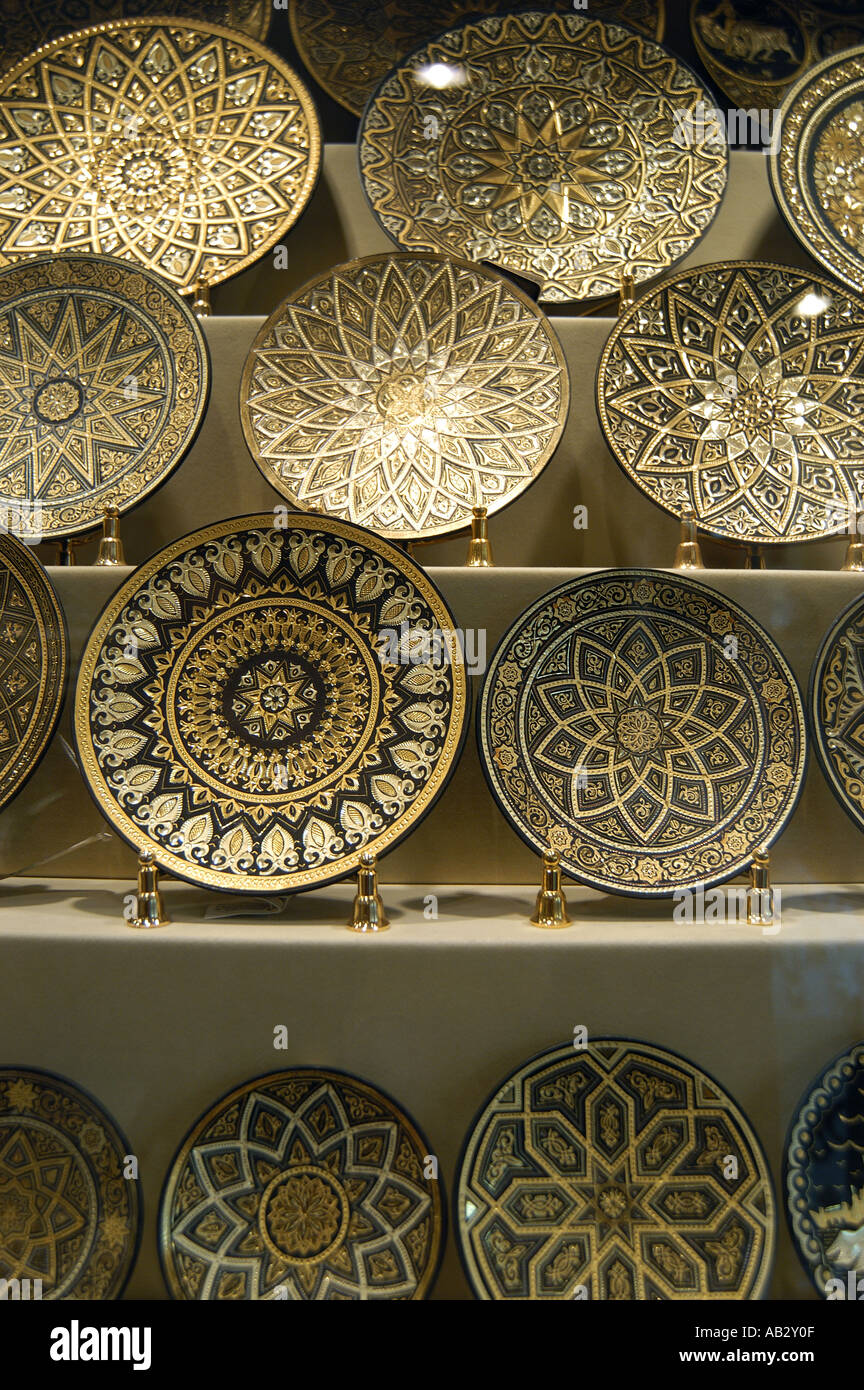 Damascene plates Toledo Spain Stock Photo - Alamy