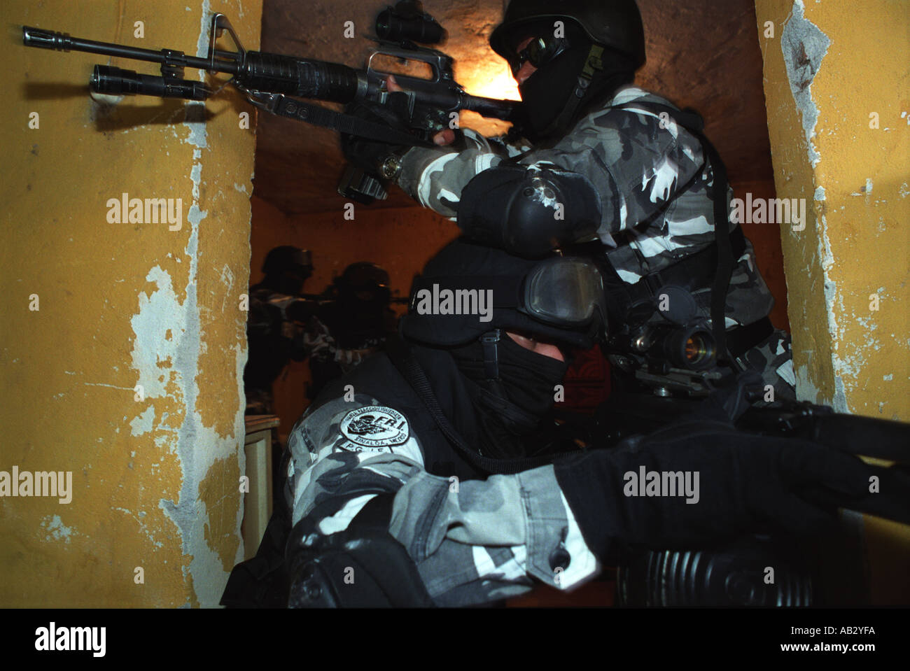 A special forces anti kidnapping unit in Culiacan Sinaloa Mexico trains ...