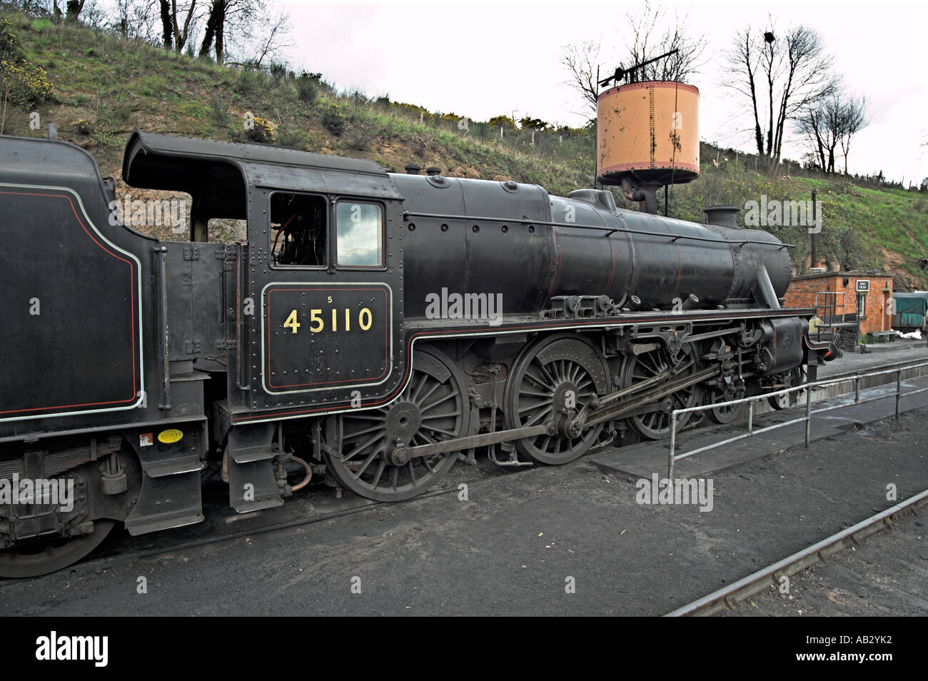 Locomotive No. 45110 at the sidings, Bewdley Station Stock Photo - Alamy