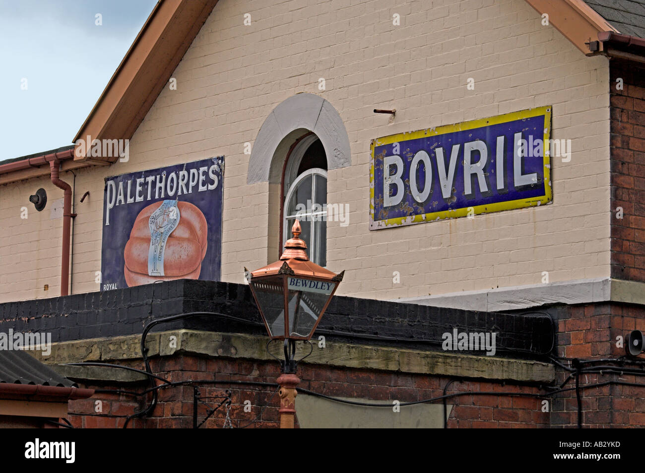 Ancient advertisements, at Bewdley Station Stock Photo - Alamy