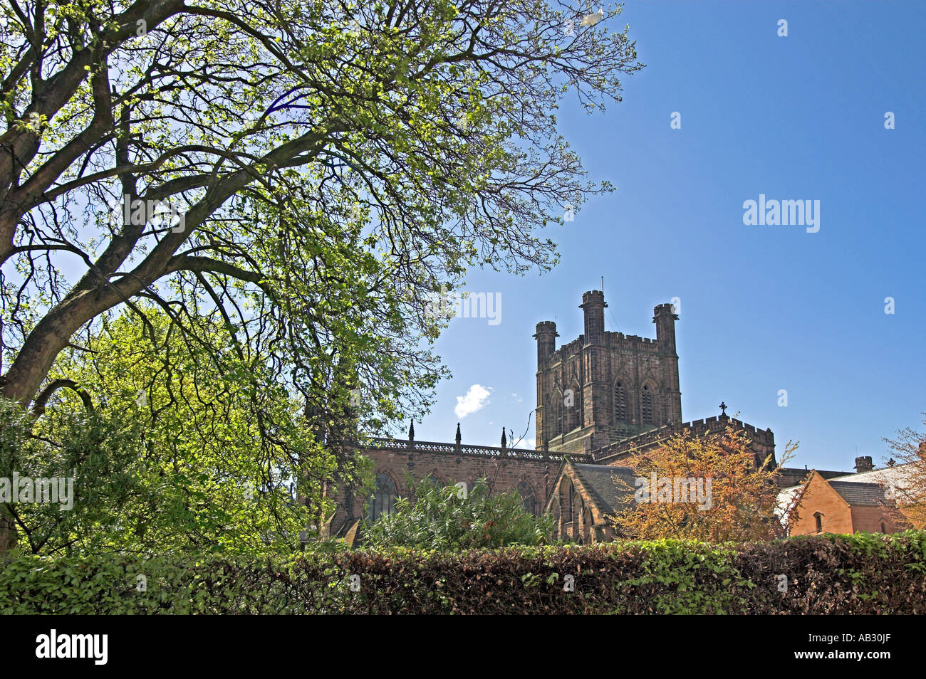 Ariel view of the magnificent Chester Cathedral Stock Photo - Alamy