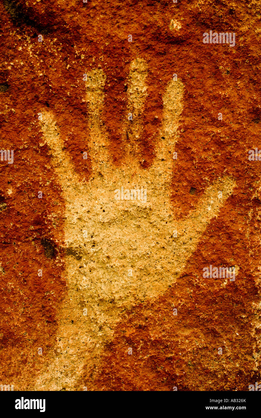 Painting Hand Stencilled Stencil River Pinturas Valley Art Archaeology ...