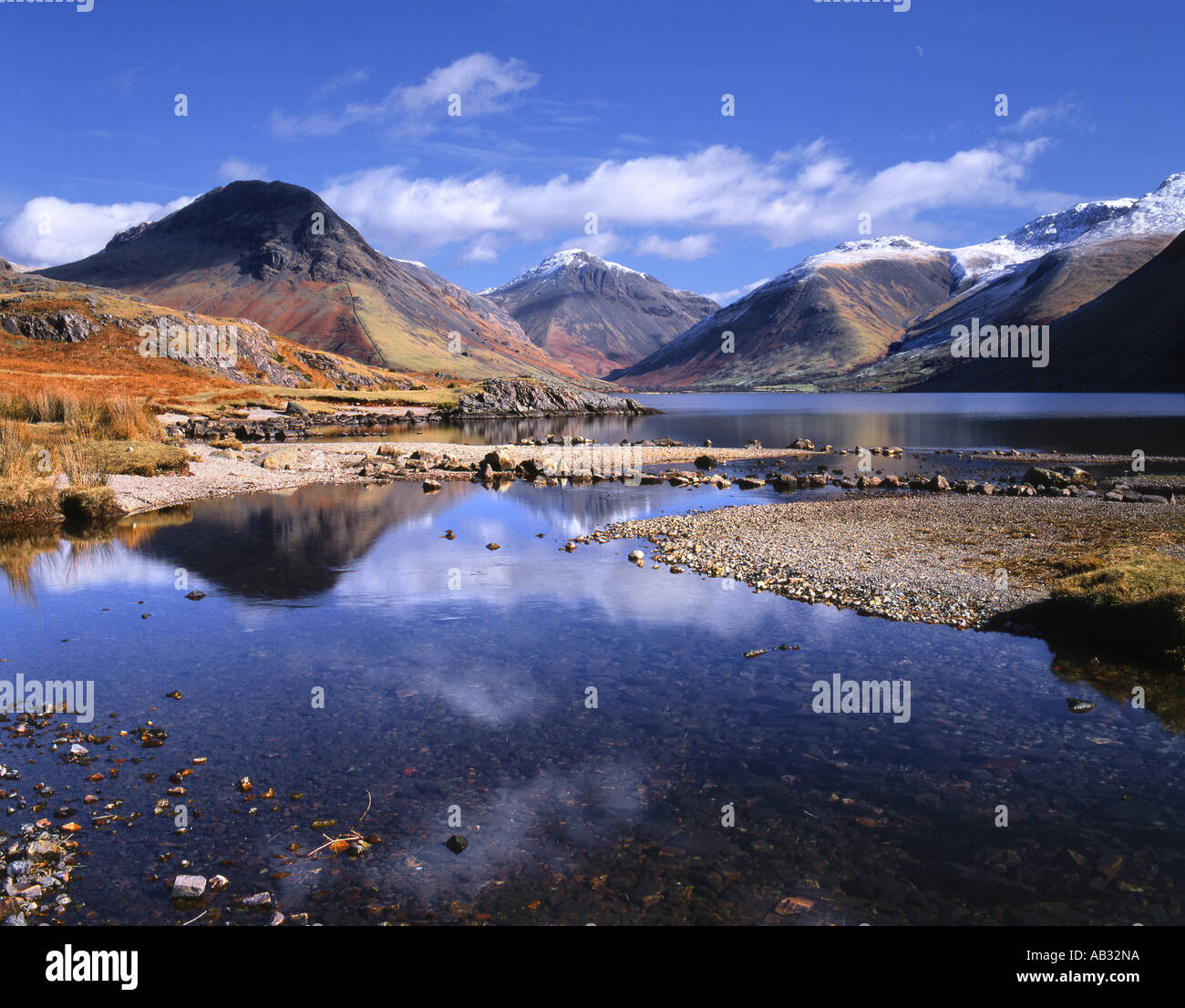 Winter Scene Wast Water The English Lakes Cumbria, England Stock Photo ...
