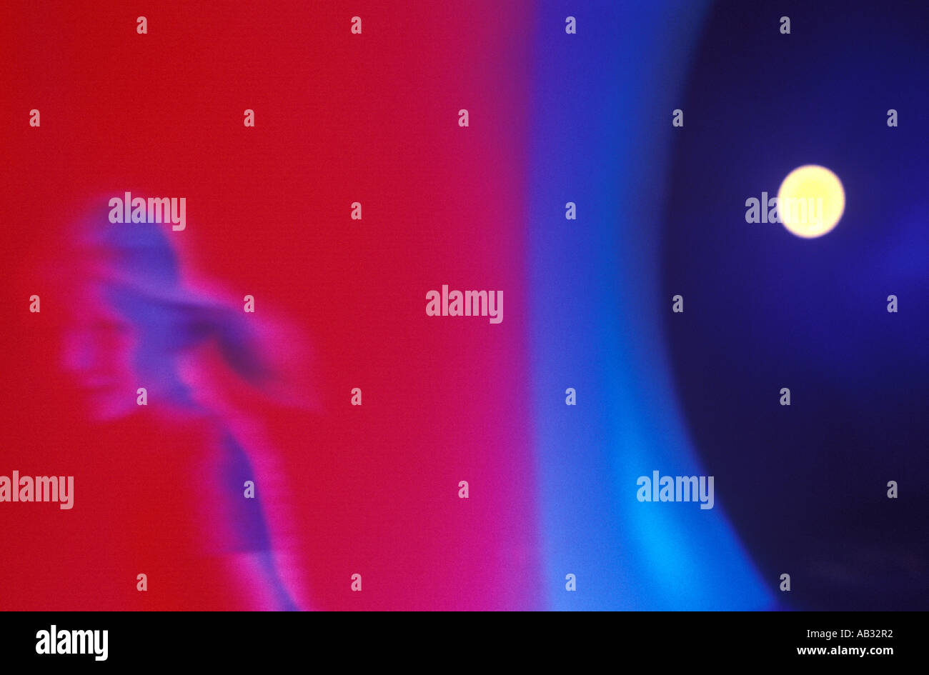 A girl passes through a coloured tent, Dreamspace, made by sculptor ...