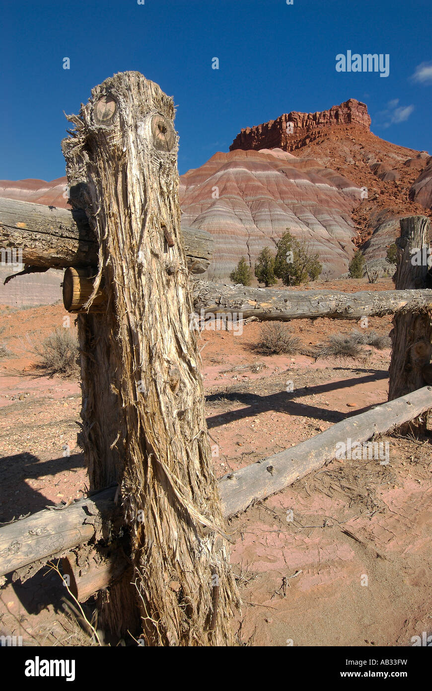 Split rail fence in Pariah Canyon, Grand Staircase Escalante National ...