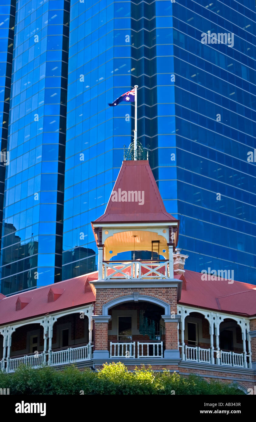 An Old Building in Front of a Brand New Building in Perth, Western ...