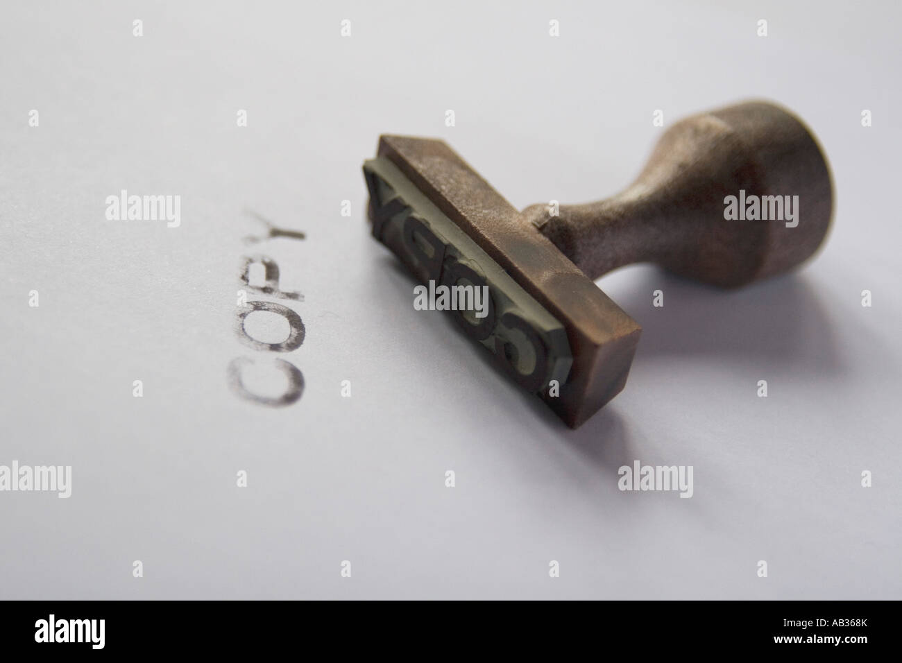 Rubber stamp with the text "Copy Stock Photo - Alamy