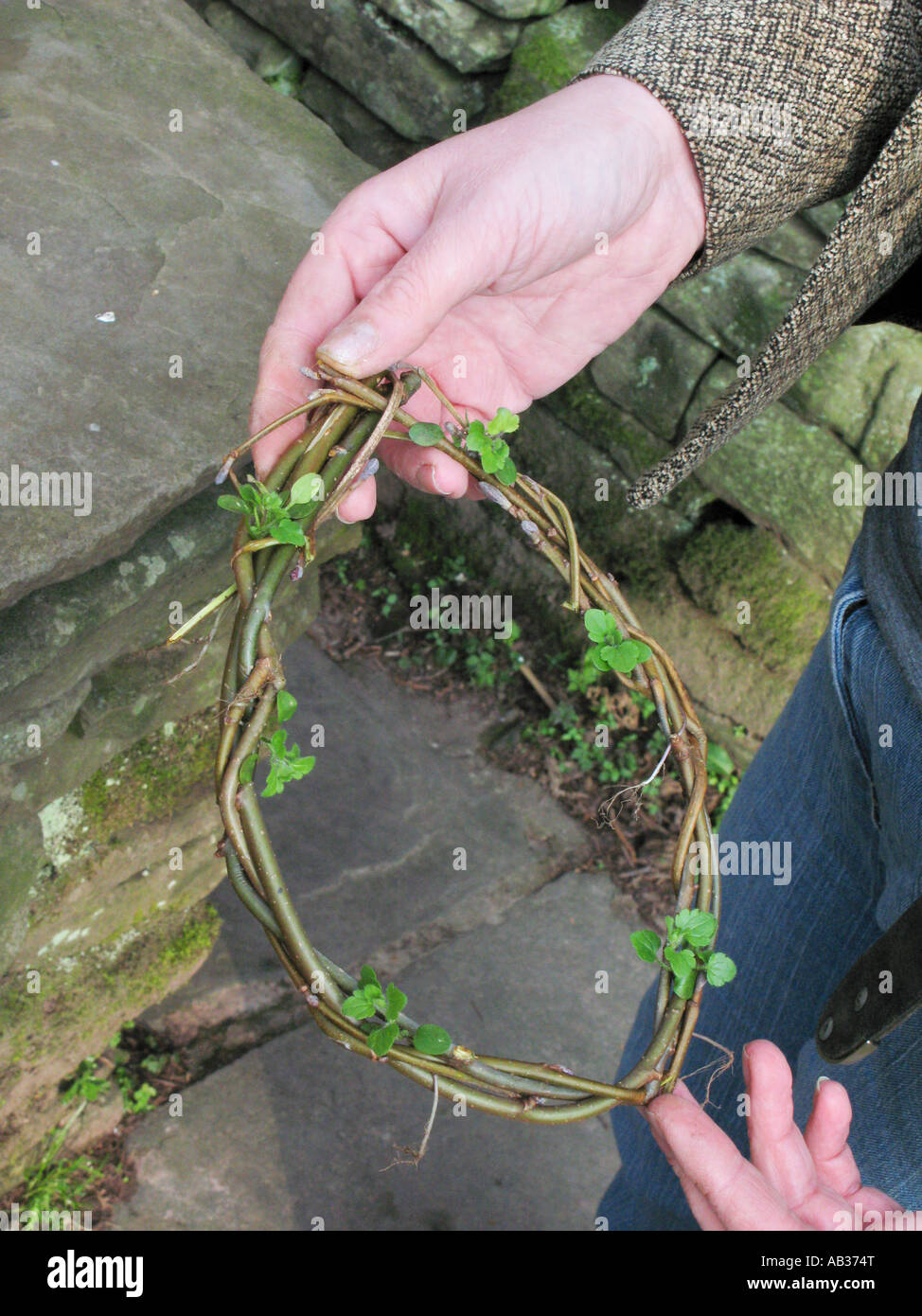 Offering at The Holy Well of St Issui near the 11th century church of ...